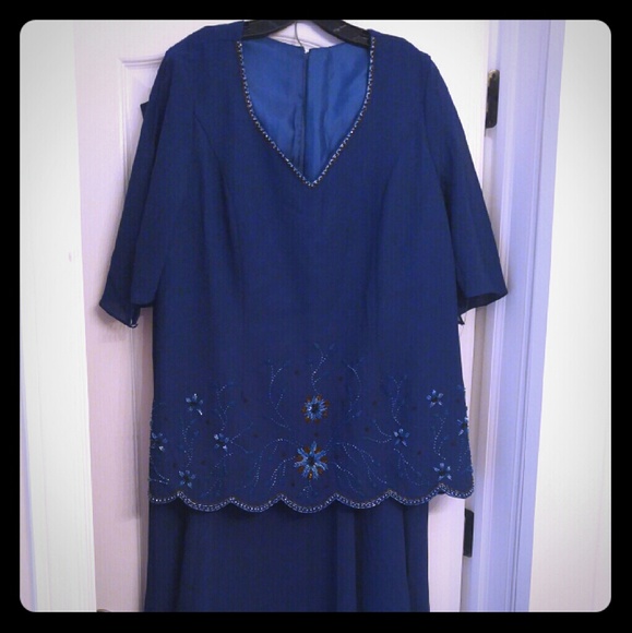 Dresses | Hand Beaded Mother Of The Bride Dress Set | Poshmark